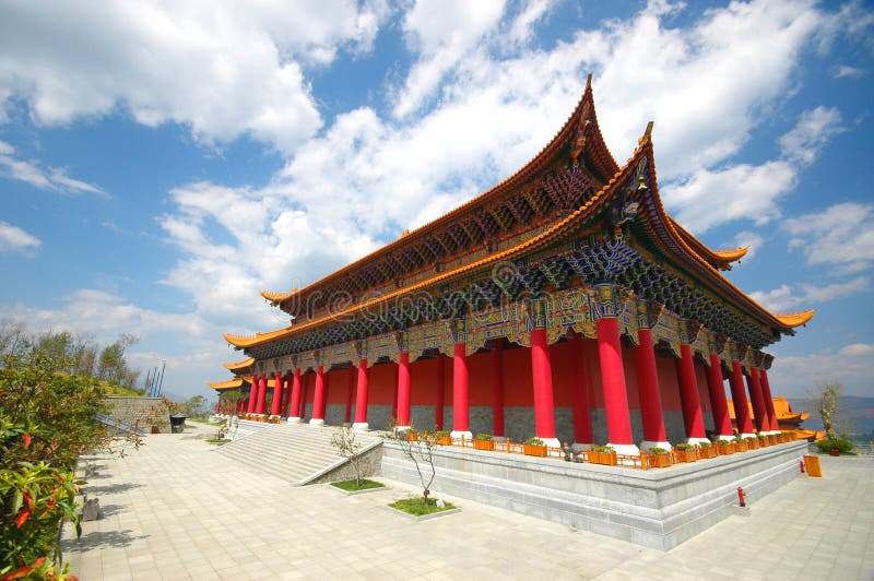 Temple in Dali stock photo. Image of culture, dynasty - 34752348