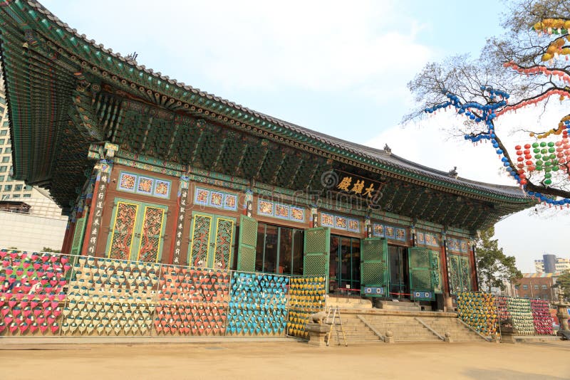 Temple de Jogyesa photographie éditorial. Image du célèbre - 83308172