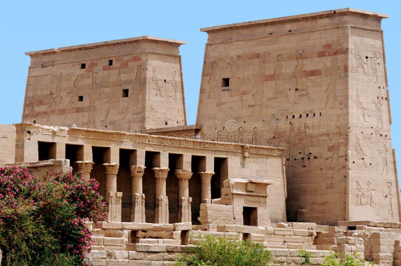 Temple Des Ruines De Philae, Egypte, Destination De Course Image stock ...
