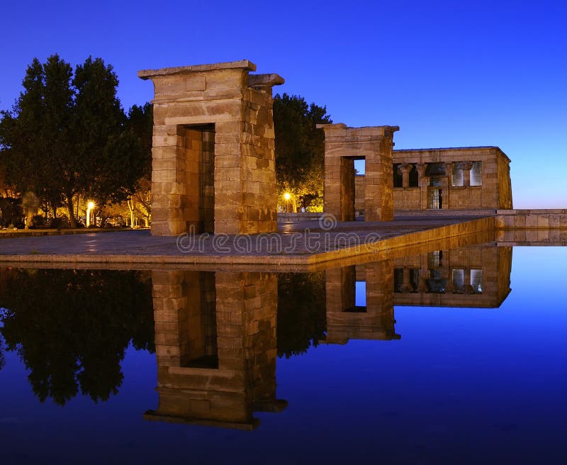 Temple of Debod in Madrid. stock photo. Image of square - 34483880