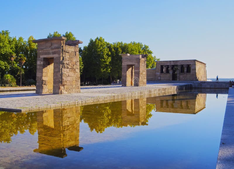 Temple of Debod in Madrid stock image. Image of exterior - 81283491