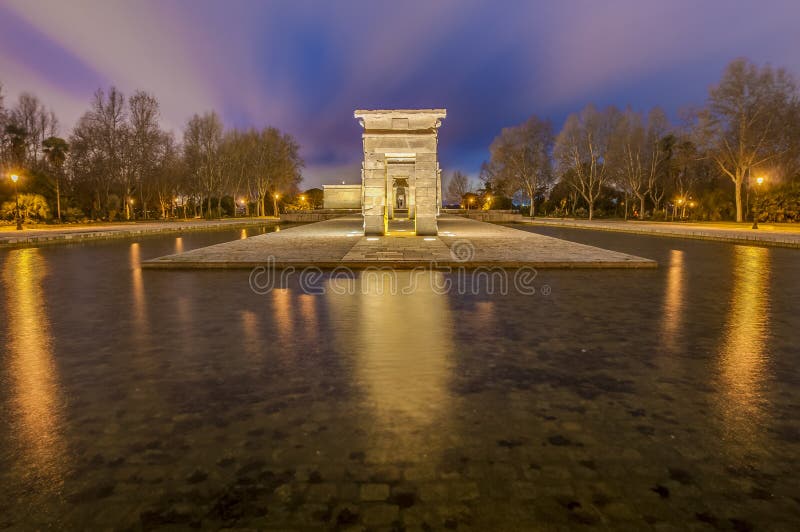 The Temple of Debod in Madrid, Spain. Stock Photo - Image of debod ...