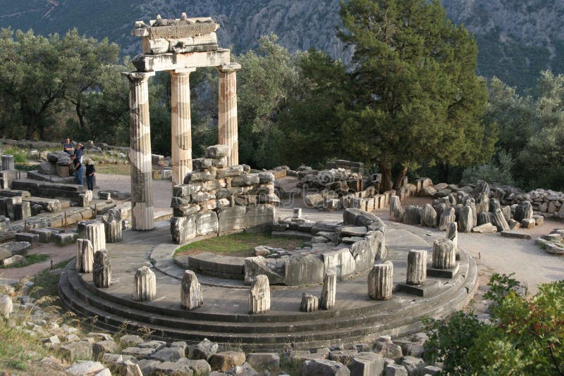 Temple in Delphi stock image. Image of classic, vacation - 1160209