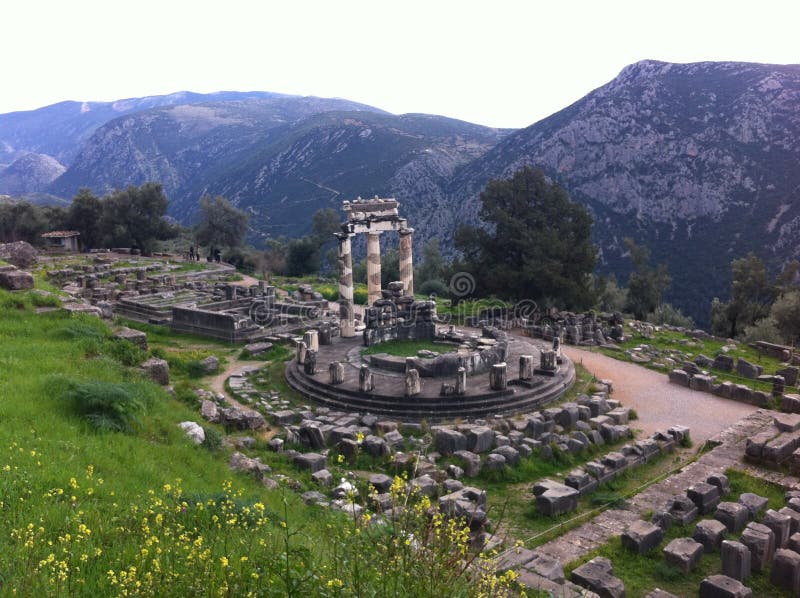 Temple of Delphi stock photo. Image of archeology, marble - 137326592