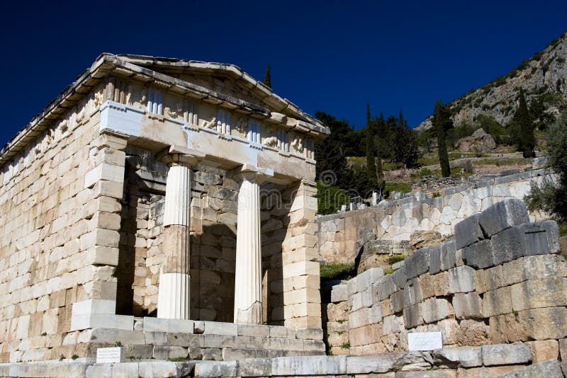 Temple in delphi greece stock photo. Image of exterior - 3692838
