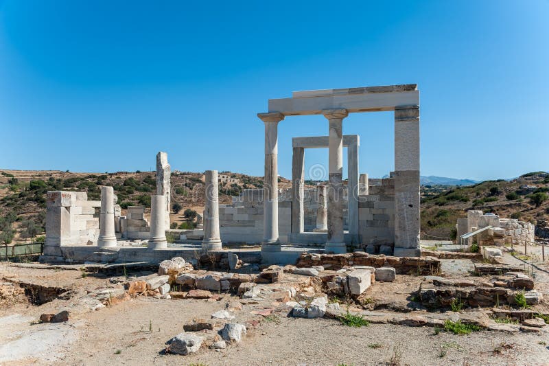 Temple of Demeter in Naxos stock image. Image of cyclades - 77120841