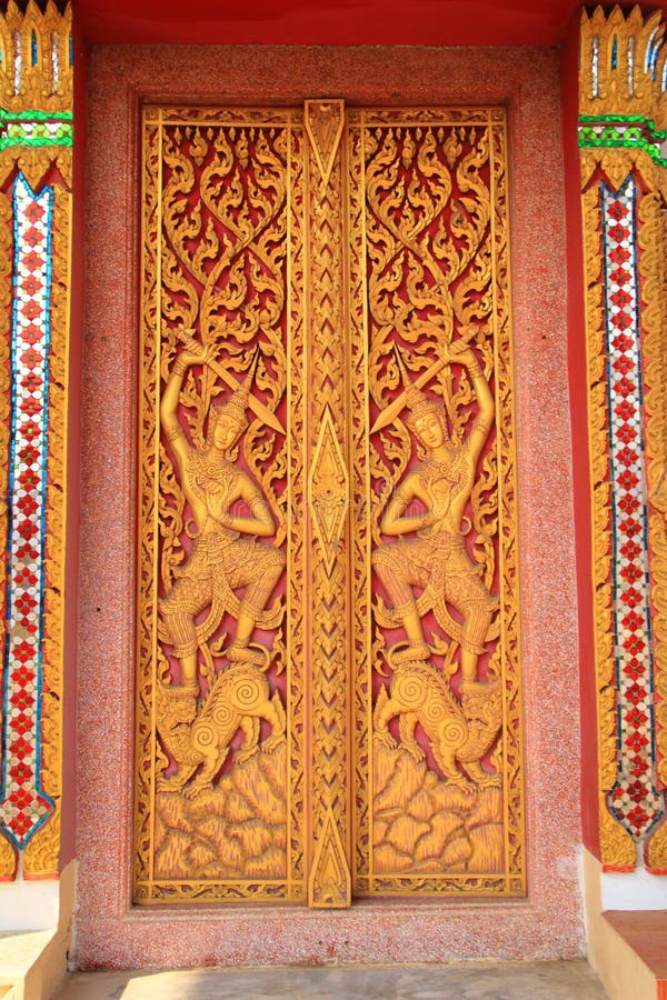 Temple door stock image. Image of decorative, decorated - 37629865