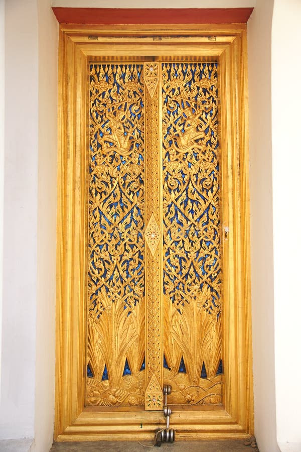 Temple door stock photo. Image of paint, design, buddhism - 38000866