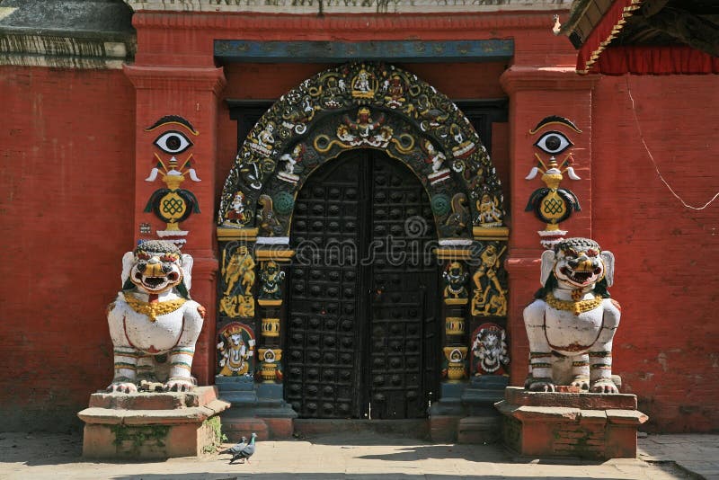 Temple door stock photo. Image of sculpture, traditional - 8806976