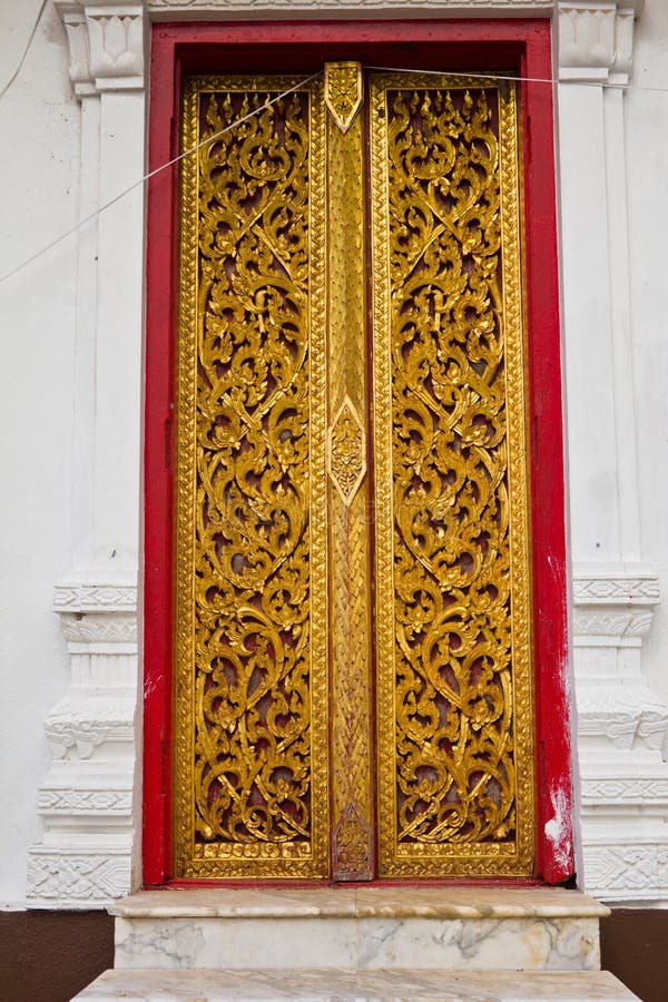 Temple door. stock photo. Image of buddhism, decoration - 39508412