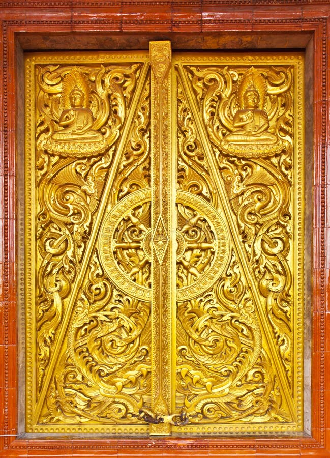 Temple door decorations stock photo. Image of ancient - 20823084
