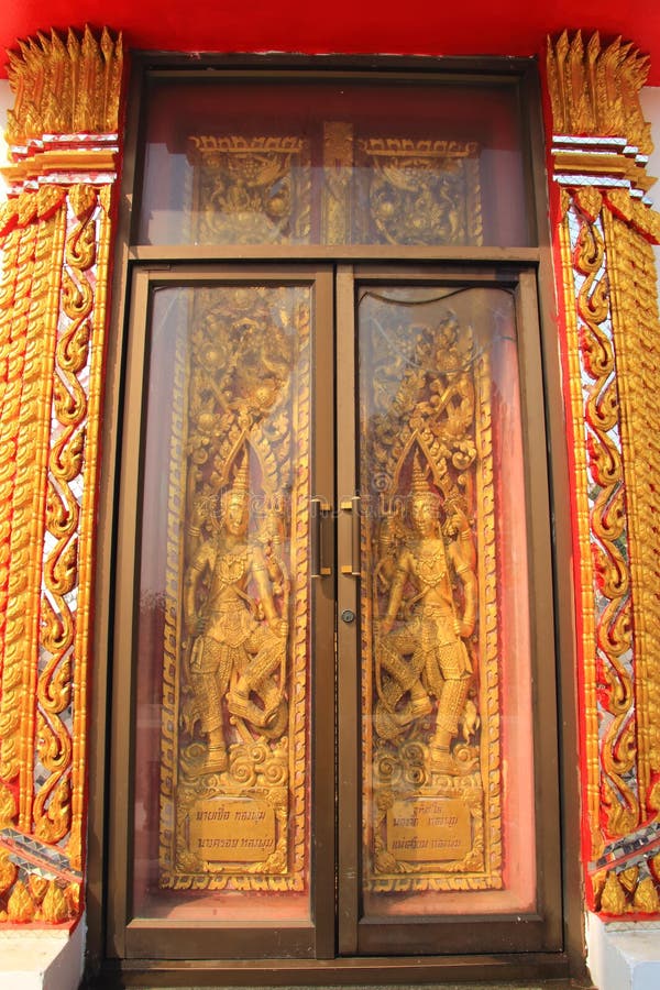 Temple door stock photo. Image of ornament, asia, architecture - 36926848