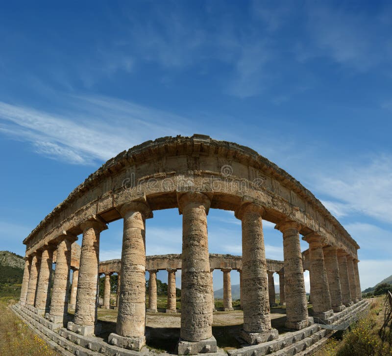Temple (dorique) Grec Classique Chez Segesta Image stock - Image du ...