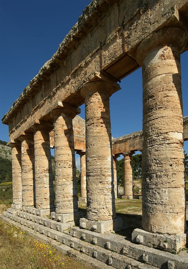 Temple (dorique) Grec Classique Chez Segesta, Sicile Image stock ...