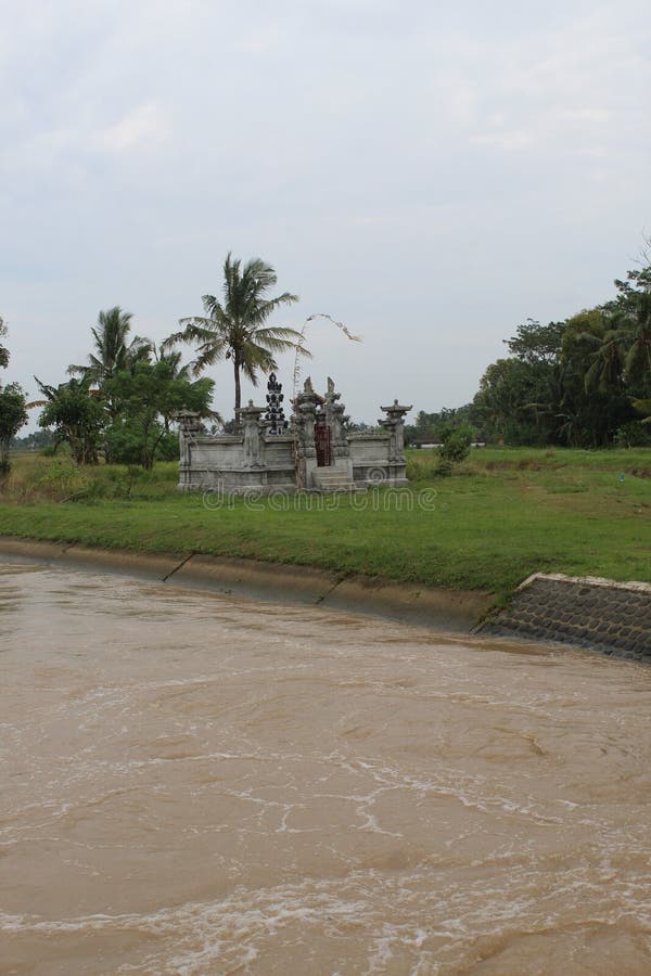 Temple on the Edge of Irrigation Stock Photo - Image of agriculture ...