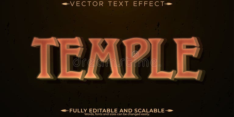 Temple Editable Text Effect, Editable Aztec and Ancient Text Style ...