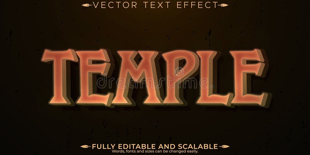 Temple Editable Text Effect, Editable Aztec and Ancient Text Style ...