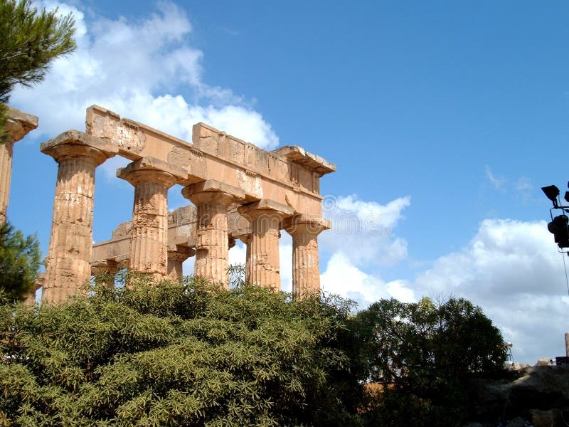 Temple front ... stock photo. Image of grecia, greece - 1236356