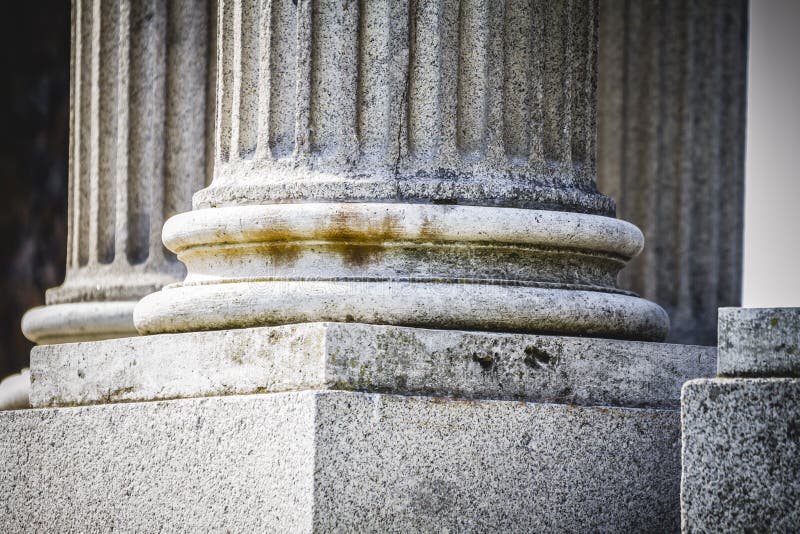 Temple, Greek-style Columns, Corinthian Capitals in a Park Stock Photo ...