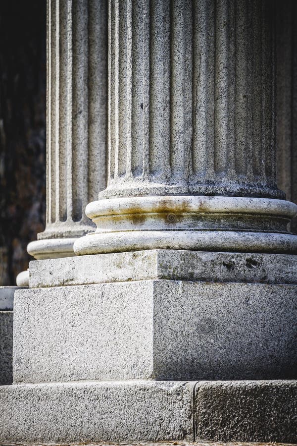Temple, Greek-style Columns, Corinthian Capitals in a Park Stock Photo ...