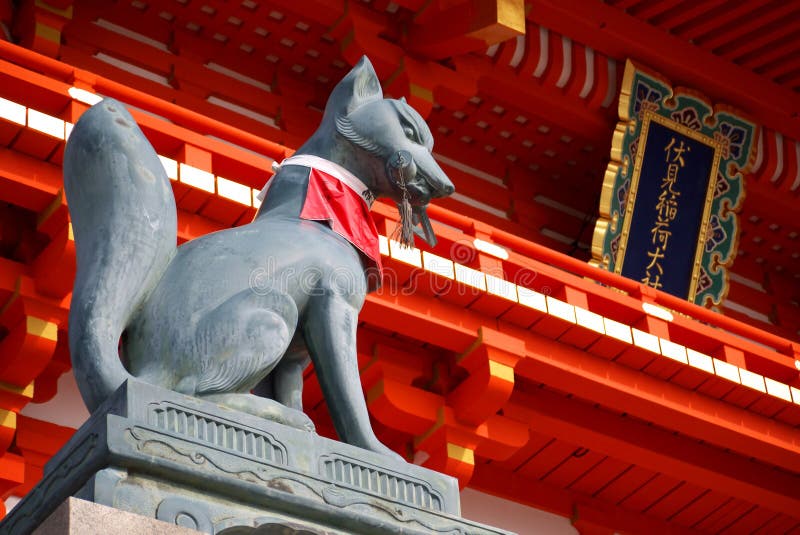 Temple Guardian Kyoto editorial image. Image of inari - 24358055