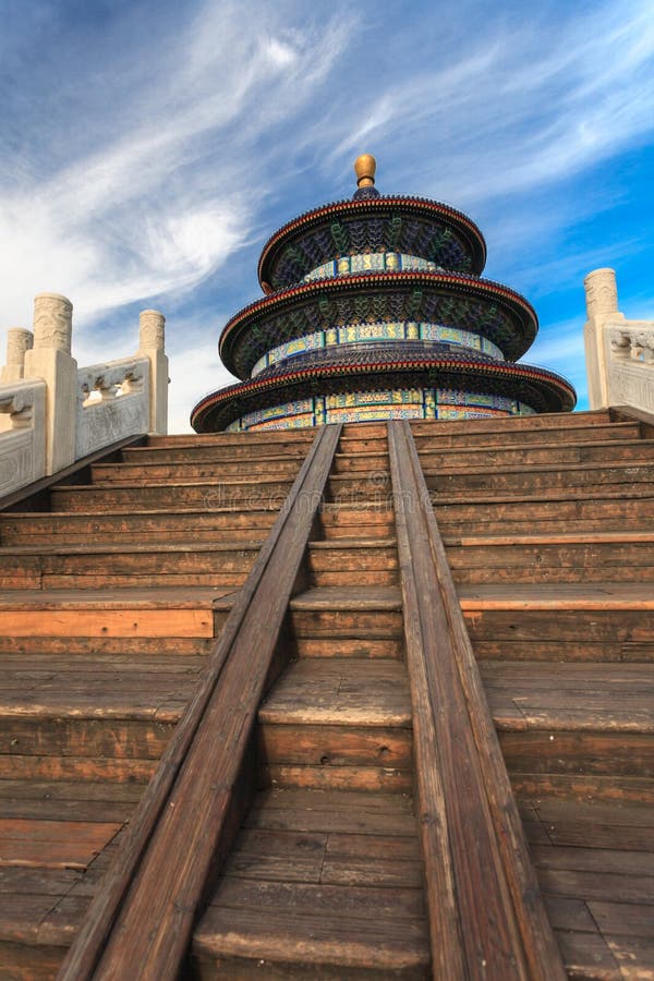 Temple of Heaven from Side View Stock Image - Image of peaceful, golden ...