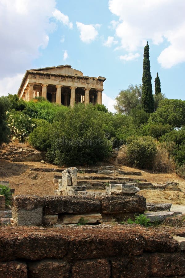 Parthenon Building on Top of the Acropole, in Athens, Greece Stock ...