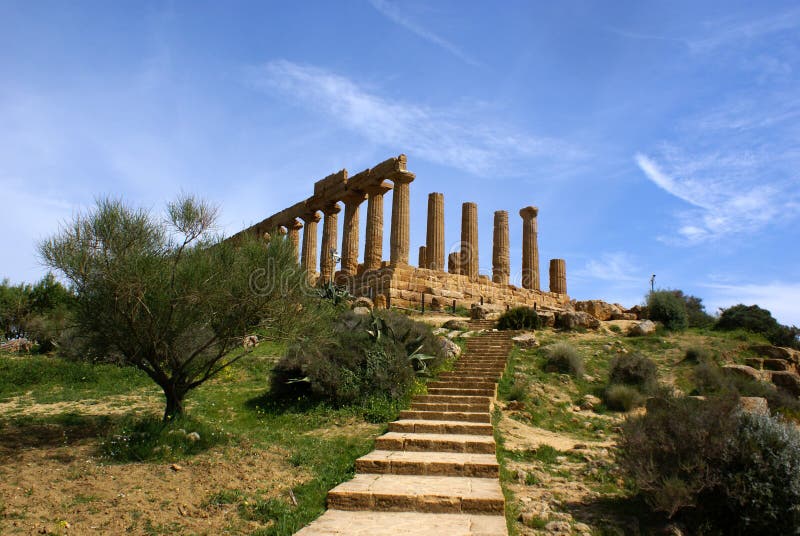 Temple of Hera stock image. Image of sunset, ruin, architecture - 9613917