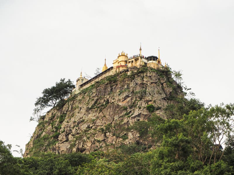 The temple on the hill stock image. Image of myanmar - 134648053
