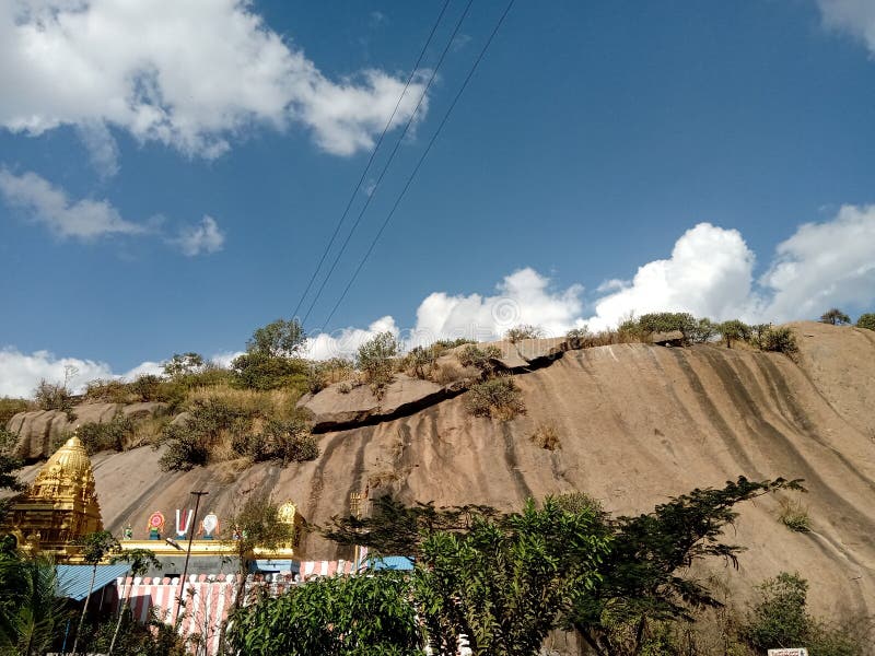 Temple on Hills stock photo. Image of hills, cloud, sunny - 174198138