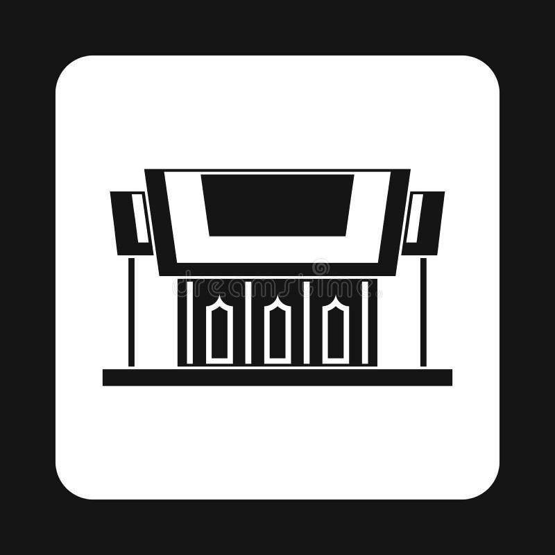 Temple icon, simple style stock vector. Illustration of isolated - 79618282