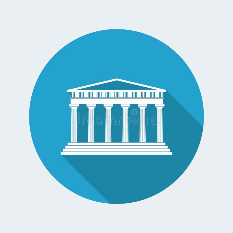 Temple icon stock vector. Illustration of pagan, worship - 96395795