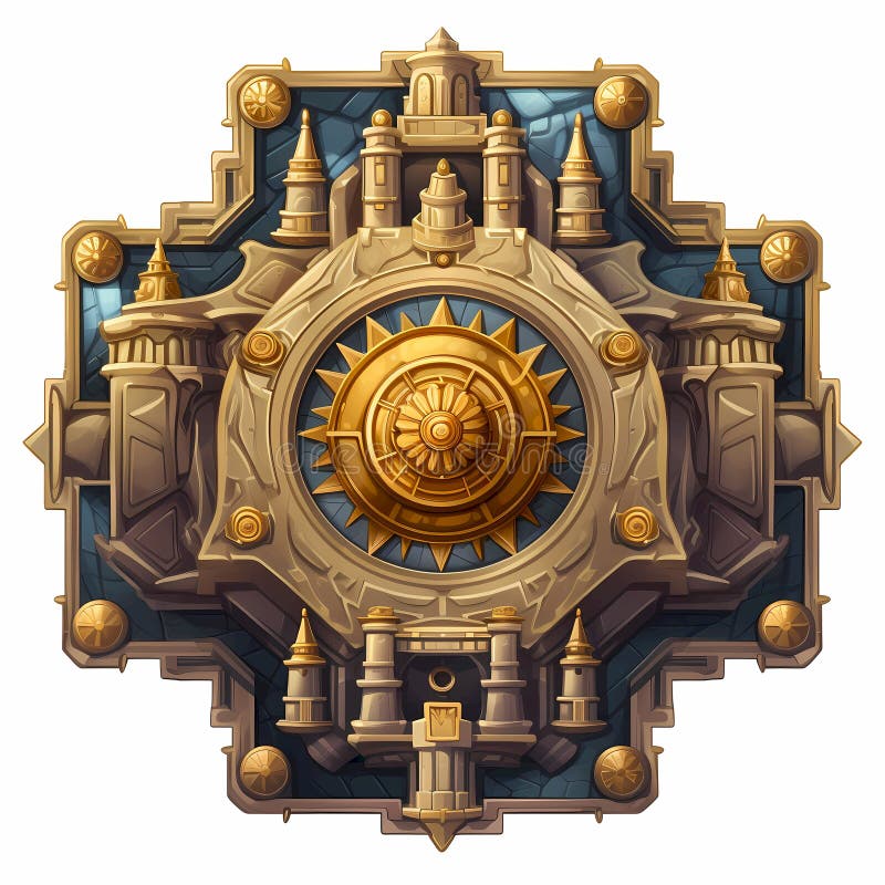 Temple Illustration Design with Cartoon Concept Stock Illustration ...