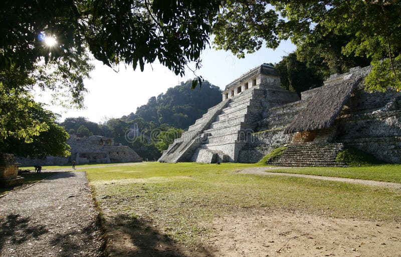 Temple of the Inscriptions. Mayan Ruins, Mexico Stock Image - Image of ...