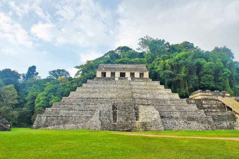 The Temple of the Inscriptions of Palenque, Mexico Stock Image - Image ...