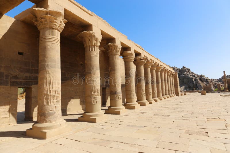 The Temple of Isis - Philae Temple, Egypt Stock Image - Image of ...