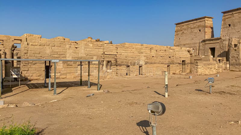 Temple of Isis at Philae Island in Aswan, Egypt Editorial Stock Photo ...