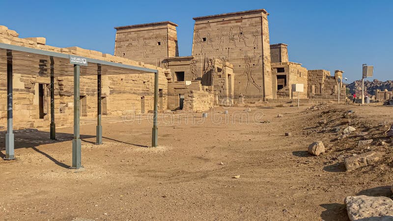 Temple of Isis at Philae Island in Aswan, Egypt Editorial Stock Image ...