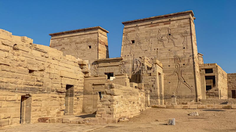 Temple of Isis at Philae Island in Aswan, Egypt Editorial Stock Image ...