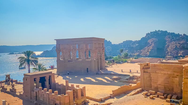 Temple of Isis at Philae Island in Aswan, Egypt Editorial Photography ...