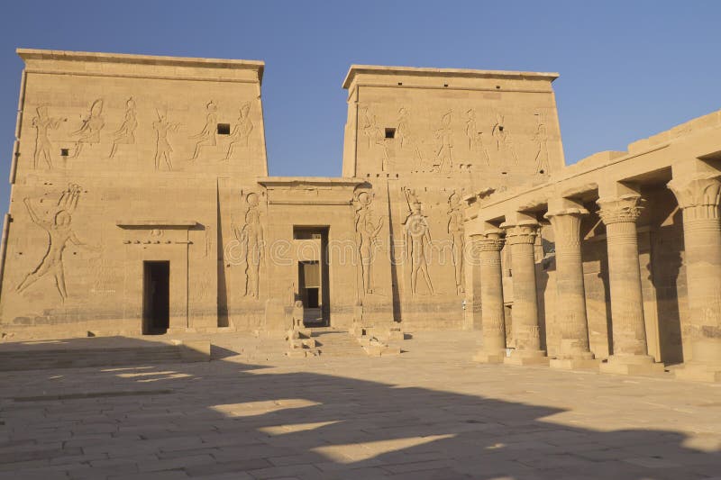 The Temple of Isis at Philae Island (Egypt) Stock Image - Image of ...