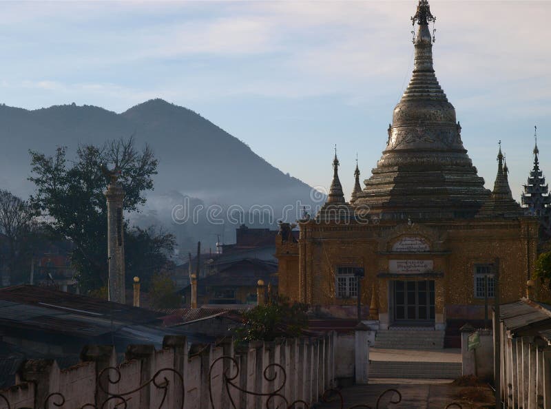 Temple in Kalaw stock image. Image of asia, temple, morning - 19416709