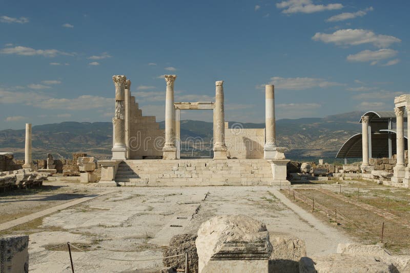 Temple in Laodicea on the Lycus Ancient City in Denizli, Turkiye Stock ...