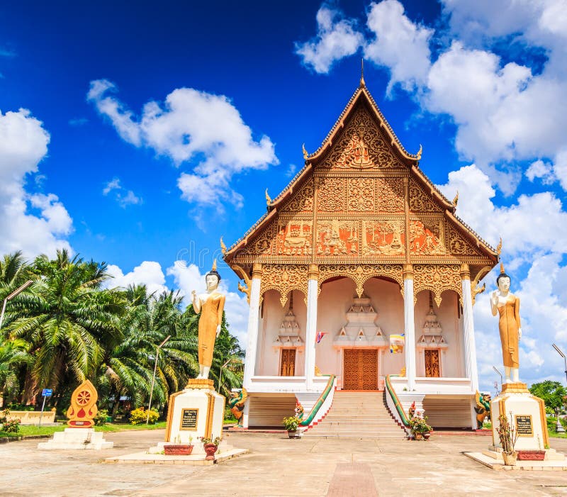 Temple in Laos stock image. Image of luang, golden, buddha - 53800173