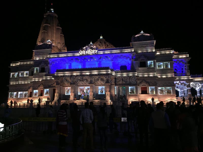 Prem Mandir stock photo. Image of temple, mathura, krishna - 112739316