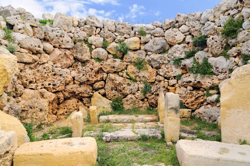 Temples De Ggantija Dans Gozo, Malte Image stock - Image du temple ...
