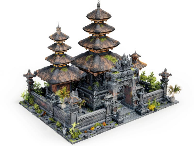 Temple Model with Three Towers Stock Photo - Image of towers, concept ...