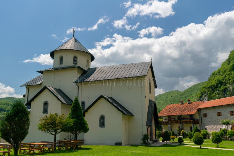 The Temple of Monastery Moraca is Located in the Canyons of the River ...