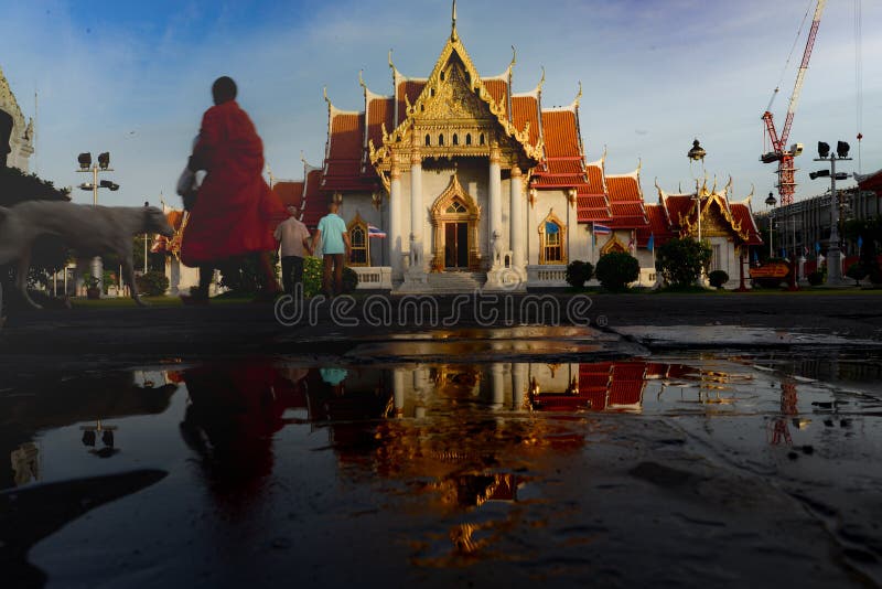 Temple with monk editorial photography. Image of mable - 97933132