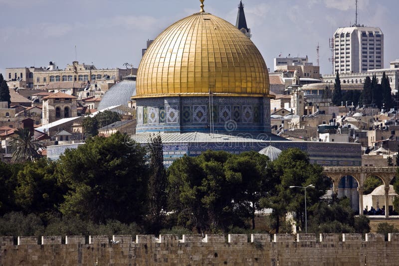 Temple mount in Jerusalem stock photo. Image of dome - 22013328